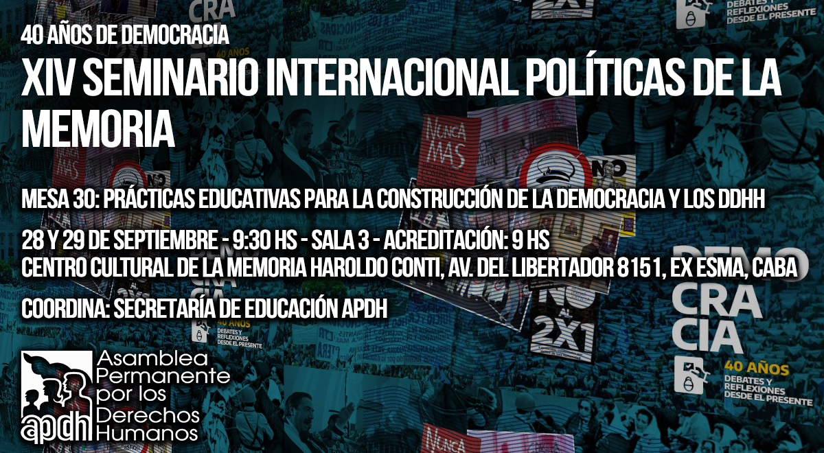 Mesa n° 30: "Prácticas educativas para la construcción de la Democracia y los Derechos Humanos ...